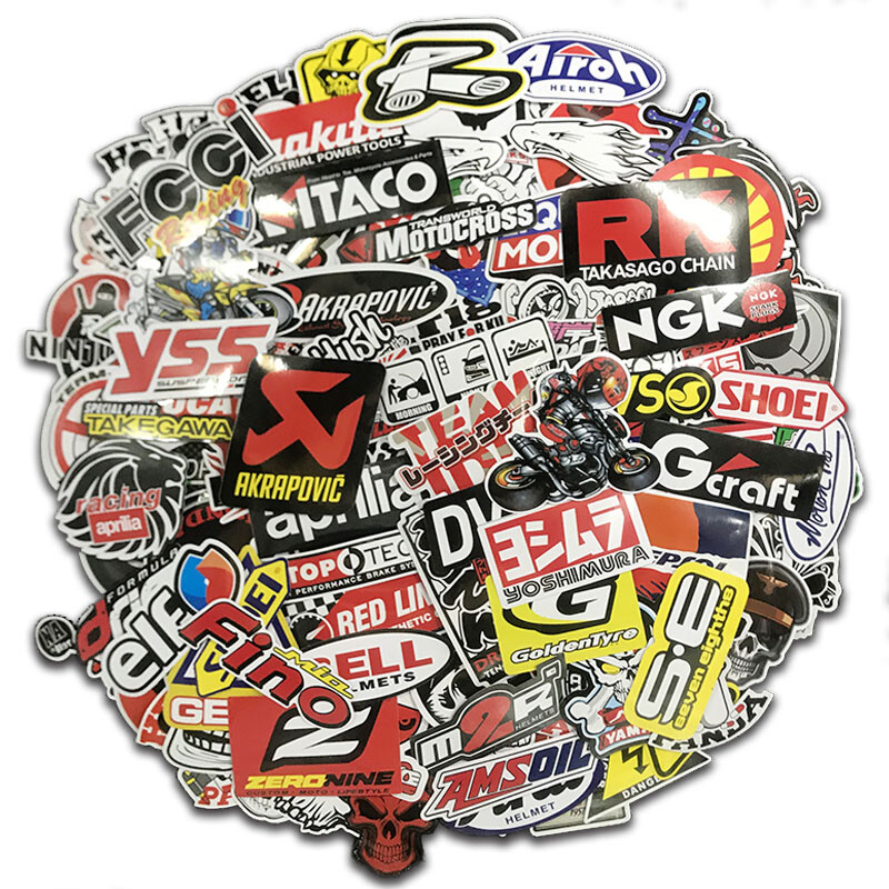 Lot Set of 120 Motorcycle Motocross Decals Stickers Pack Racing ATV UTV ...