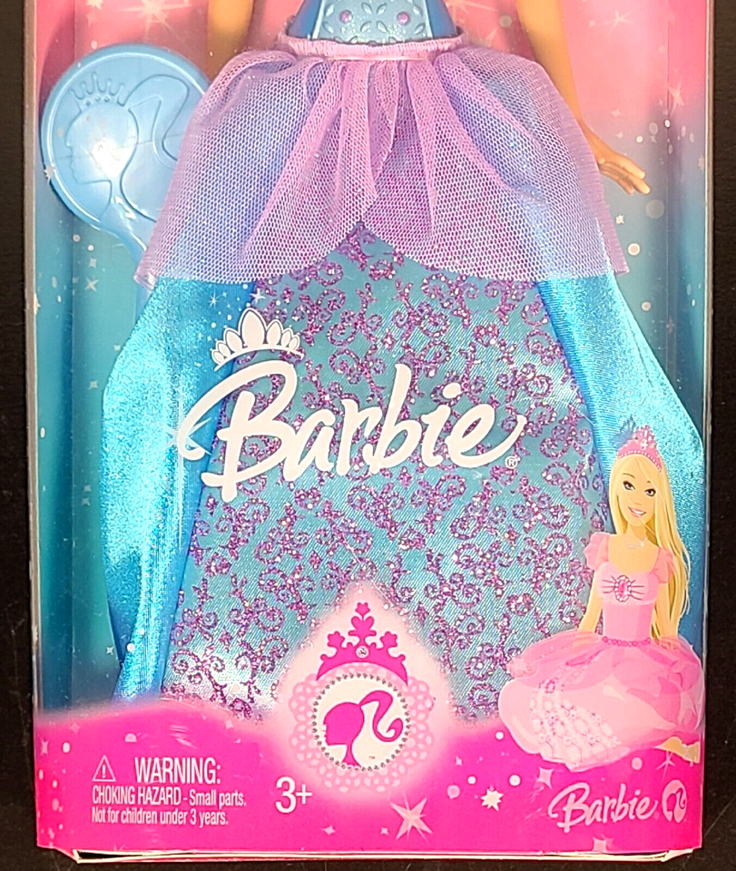 Barbie Princess Doll Blue & Purple Sparkle Dress Mattel 2008 | eBay