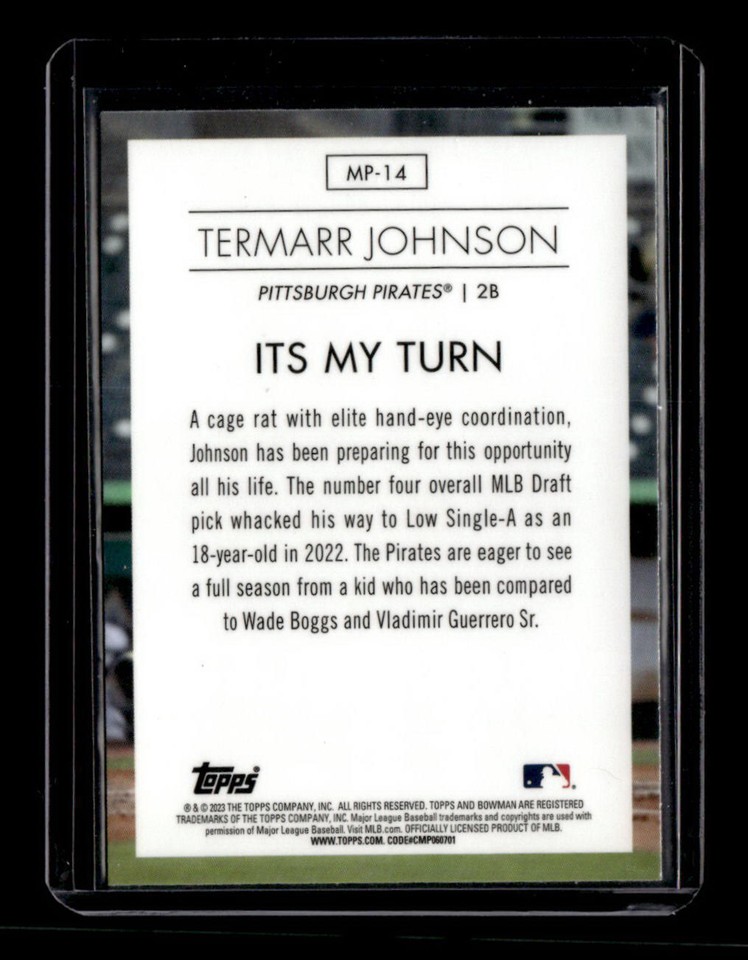 Termarr Johnson Bowman Chrome MODERN PROSPECTS REFRACTOR #MP-14 PIRATES ...