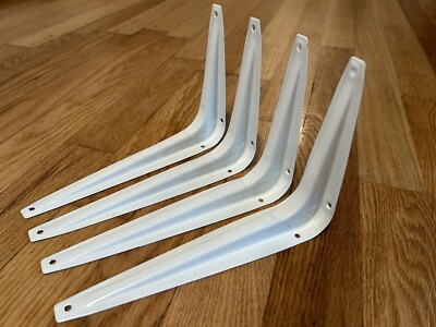 Everbilt Shelf Bracket 6” X 8” White Bracket 100lb Max Weight Set Of ...