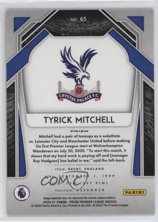 2020 Panini Prizm Premier League Red Mojo 107/135 Tyrick Mitchell Rookie RC 14tf | eBay