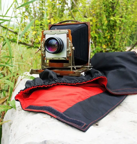 100cm x 100cm Dark Focusing Cloth for 4x5 Film Cameras (Black/Red ...