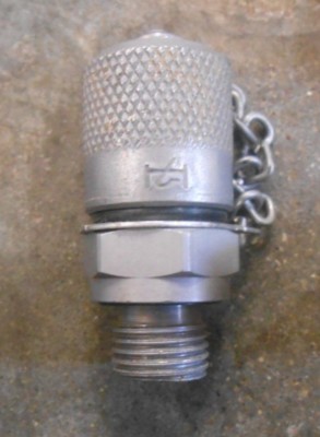 Minimess 1620 1/4"Male NPT x Male Quick-test Check-valve w/Cap & Chain ...