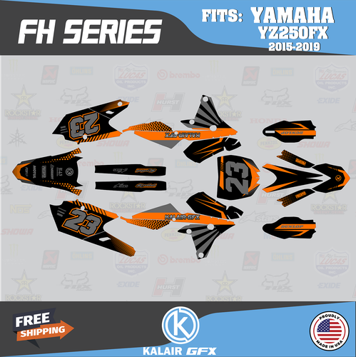 Graphics Kit for Yamaha YZ250FX (2015-2019) Fh-orange | eBay