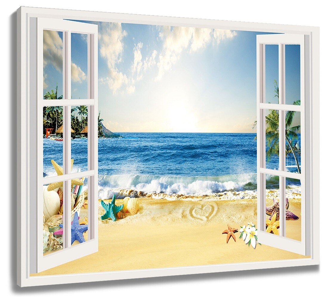 Ocean Window Art Beach Window Painting By Kris Peterson Fine Art