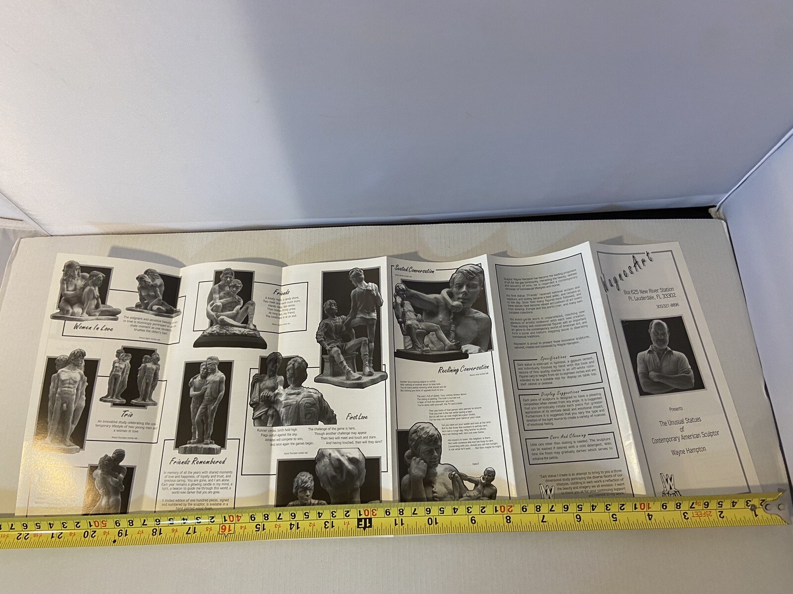Rare VTG HTF WAYNESART Sculpture (Wayne Hampton) - Brochure Two Sided ~8x22” | eBay