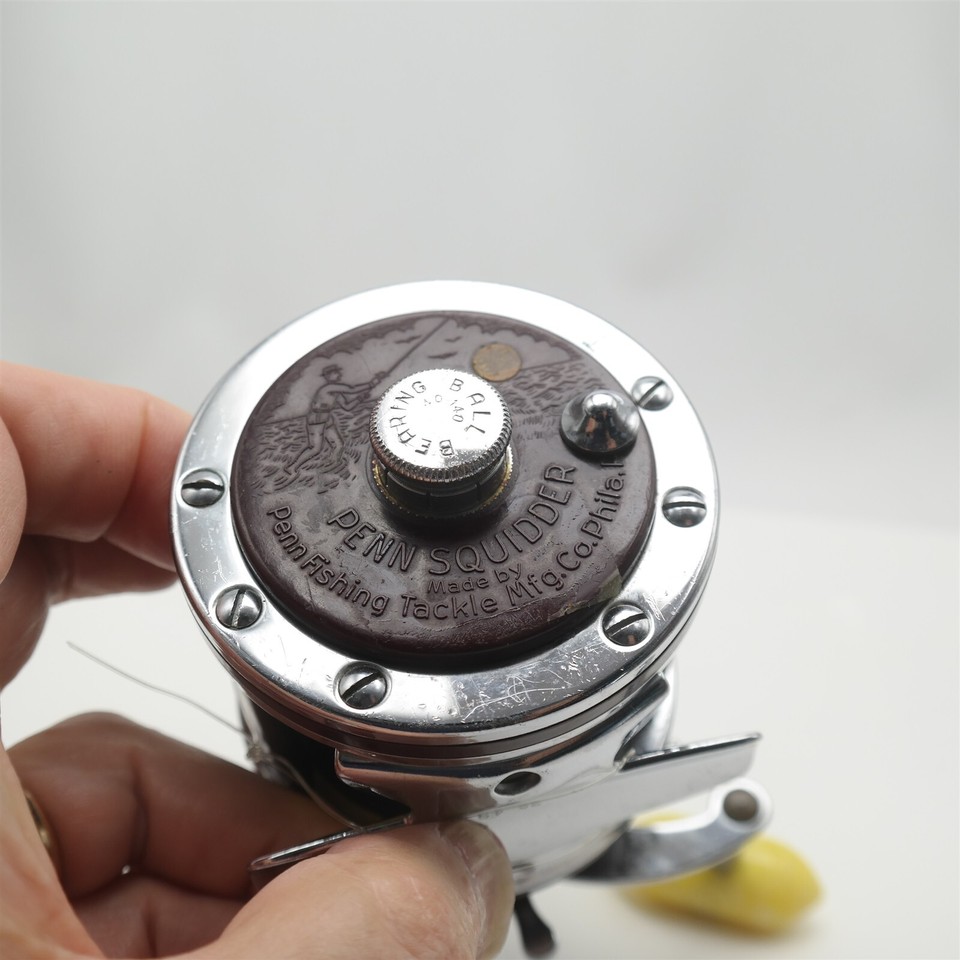 Vtg PENN Squidder Jr 146 fishing reel w/ Newell bars & Spool USA | eBay
