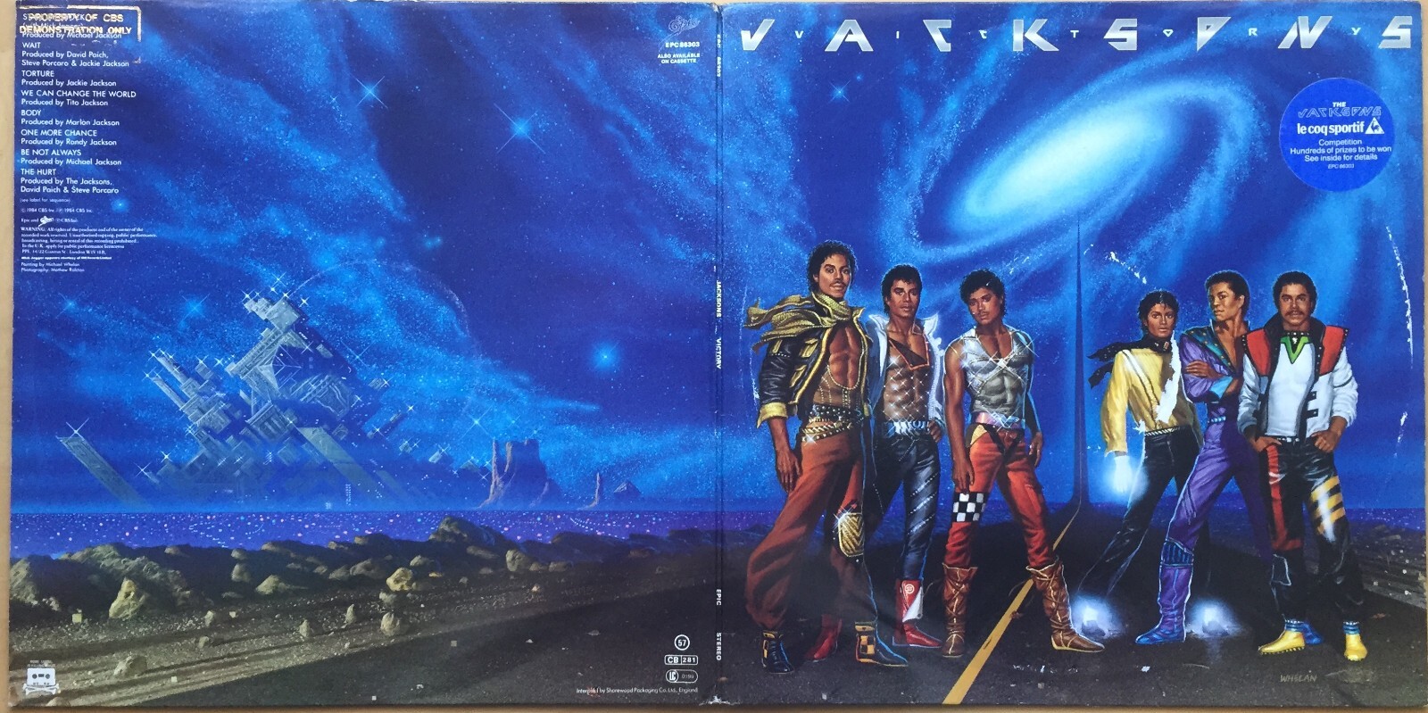 JACKSON 5 VICTORY 1984 UK EPIC VINYL LP EPC 86303 1ST PRESS DEMO ...