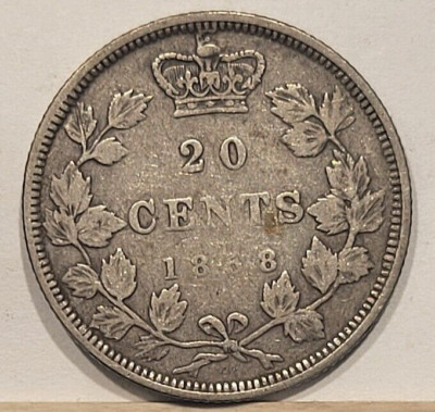 1858 Canada 20 Cent Piece Mintage 750,000 Key Date One Year Type Coin ...