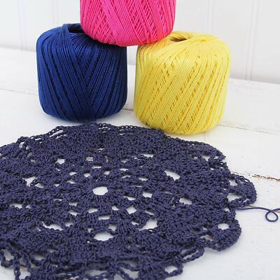 COTTON CROCHET THREAD - 30 COLORS AVAILABLE - SIZE 3 - 50G BALL ...