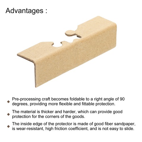Adjustable Cardboard Corner Protector Package Frame 60x30mm Thick 3mm ...