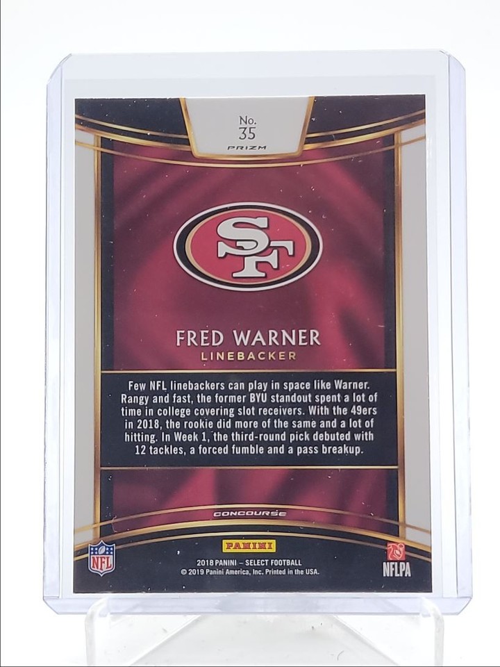 FRED WARNER 2018 SELECT CONCOURSE ROOKIE SILVER PRIZM RC Q4602 | eBay