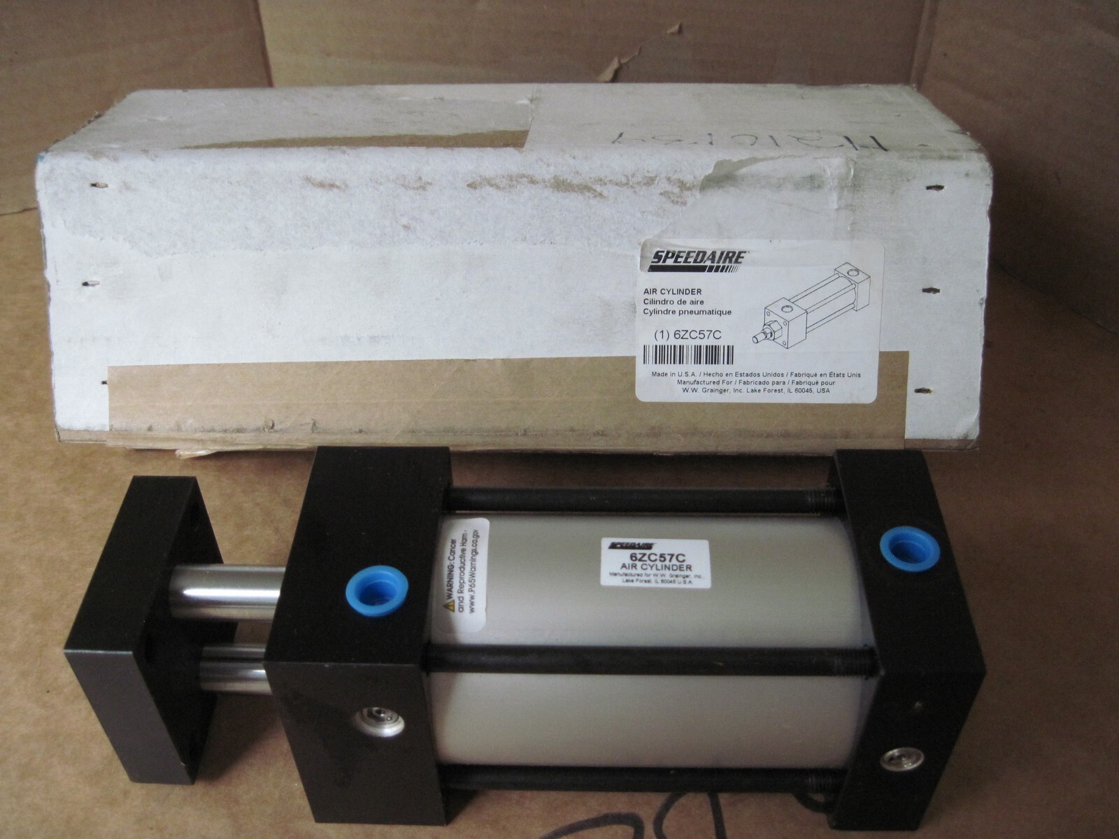 SPEEDAIRE Air Cylinder 2-1/2 In. Bore 3 In. Stroke 6ZC57 for sale ...