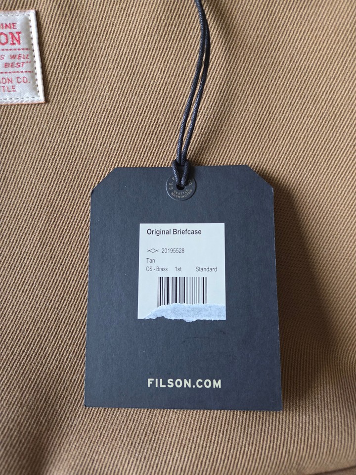Filson Rugged Twill Original Briefcase 256 - Tan - NWT | eBay