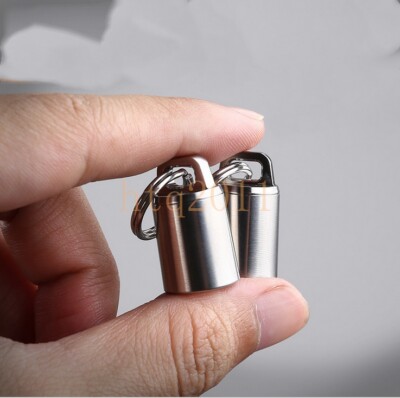 EDC Mini Titanium Waterproof Pill Case Box Outdoor Travel Capsule ...