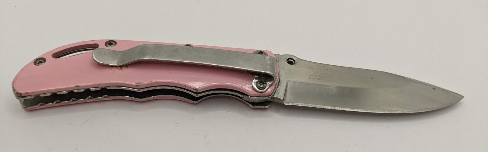 Elk Ridge Custom Designs Light Pink Emblem Folding Pocket Knife ...