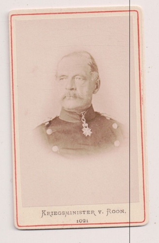 Vintage CDV General Albrecht von Roon Prussian soldier and statesman | eBay