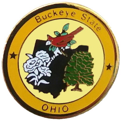 Ohio Pins State of Ohio Emblem Pin Travel Vacation Souvenir Collector ...