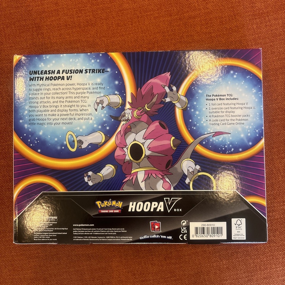 Pokemon TCG Hoopa V Box FACTORY SEALED Fusion Strike x Evolving Skies ...