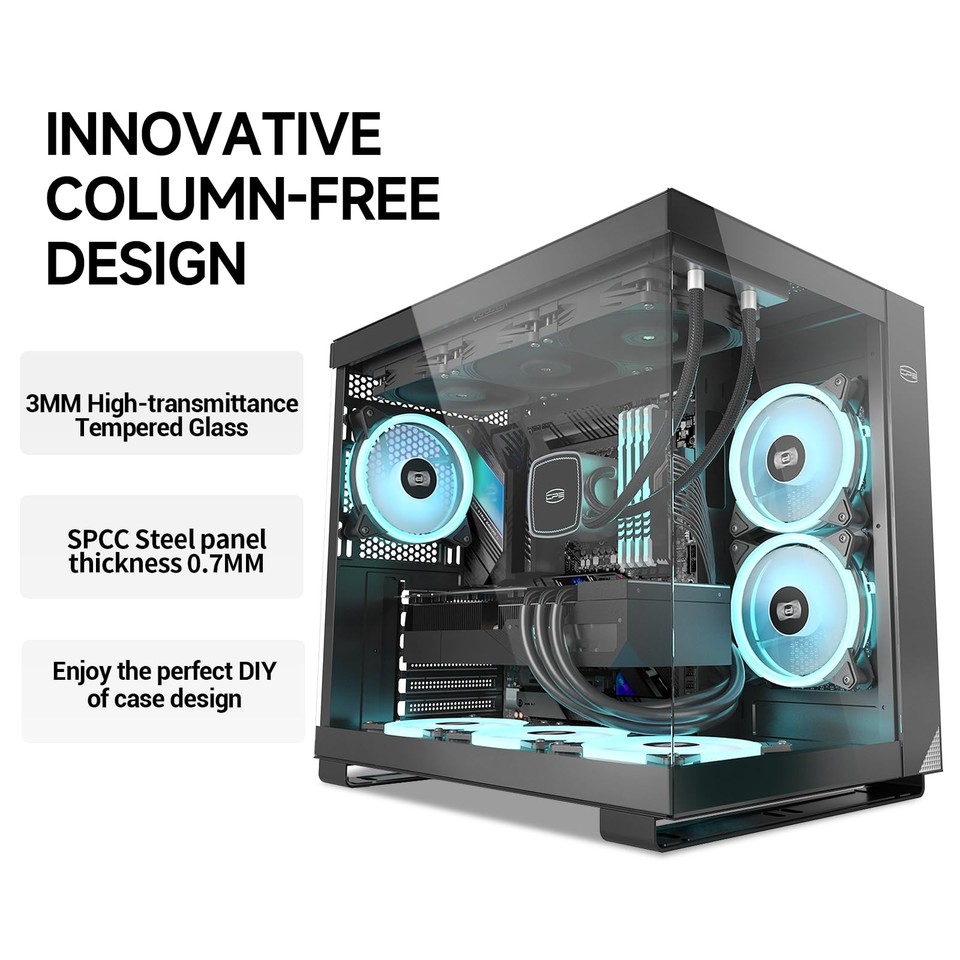 C3T500 ARGB PC Case Mid Tower Desktop Computer Gaming Superior Case for ...
