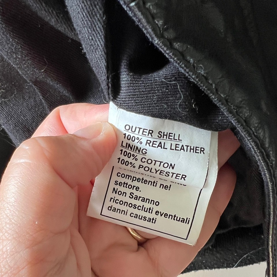 French Connection Leather Jacket Mens Bomber Style Black Size M | eBay