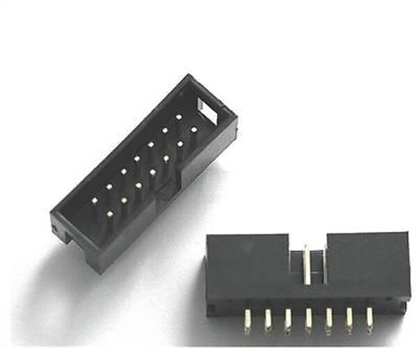 10Pcs DC3-14P Straight Jtag Socket Connector For Flat Ribbon Cable 2 ...