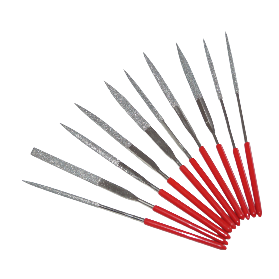 10 tlg Diamant Feilen Set MicroDiamantfeile Schlüsselfeile Rund ...