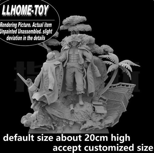 Anime OP Gol D Roger Island Damaged Ship Resin 3D Print GK Figure DIY ...