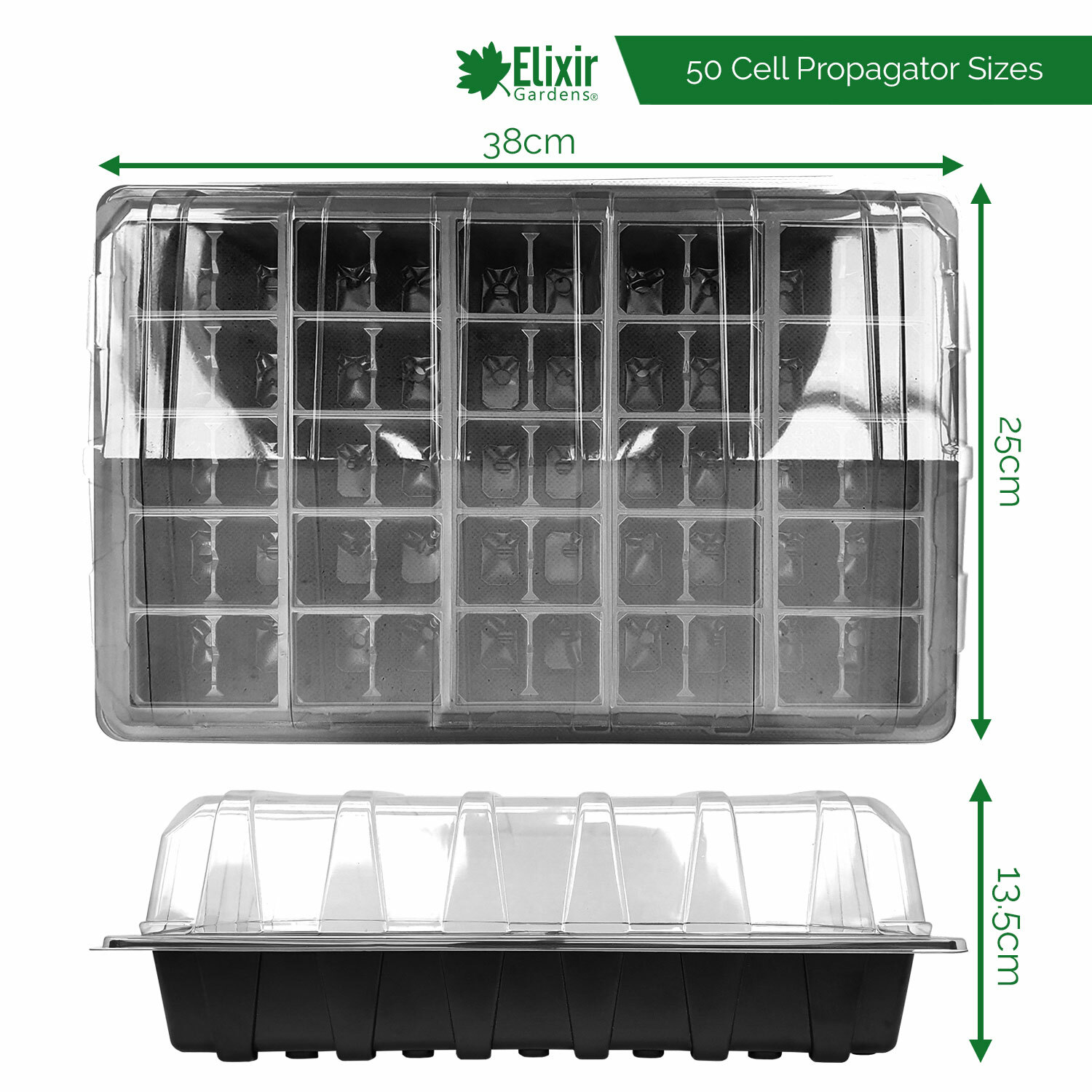 Elixir Gardens 50 Cell Professional Propagator Kit for Seeds Cuttings ...