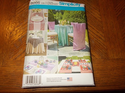 Simplicity Pattern 8066 ~Home Decor~ Table Runners, Chair Covers ...