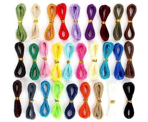 5m Waxed 1mm Thread Cord Cotton Craft Sewing Jewellery Making String ...