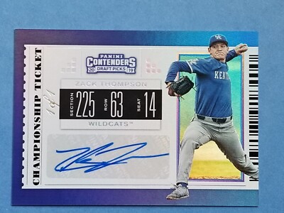 ZACK THOMPSON 2019 Contenders Draft Picks Rookie Autograph RC Auto ...