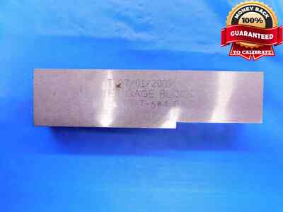 JT MASTER GAGE BLOCK 512G00020 DET-6 #4 .01055 4" X 1" CALIBRATION ...