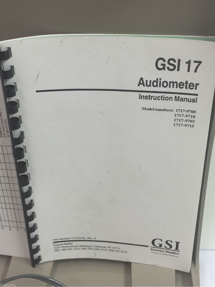 GSI 17 Audiometer with Telephonics Headphones and Charger ~ Excellent ...