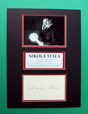 NIKOLA TESLA AUTOGRAPH masterly display Electrical Genius | eBay