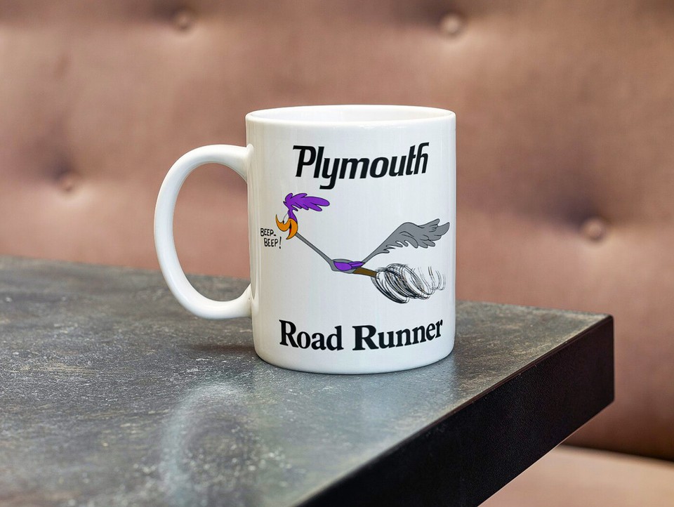 11oz Coffee Mug Plymouth Road Runner Cup 1968 1969 1970 440 383 426 ...