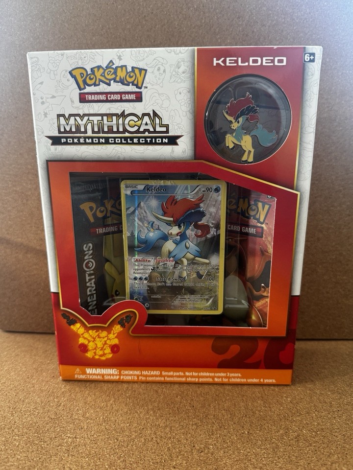 Pokemon 2016 XY Generations Keldeo Mythical Pin Collection Box Sealed ...