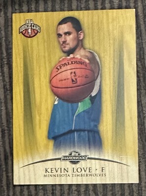 2008-09 Topps Hardwood Kevin Love RC Maple Wood Card /175 Posing ...