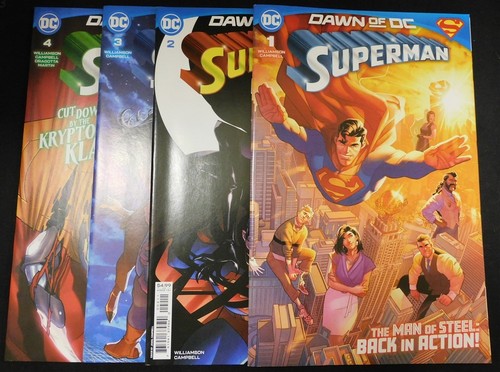 SUPERMAN 1 2 3 4 DC COMIC LOT WILLIAMSON CAMPBELL RODRIGUEZ DRAGOTTA ...