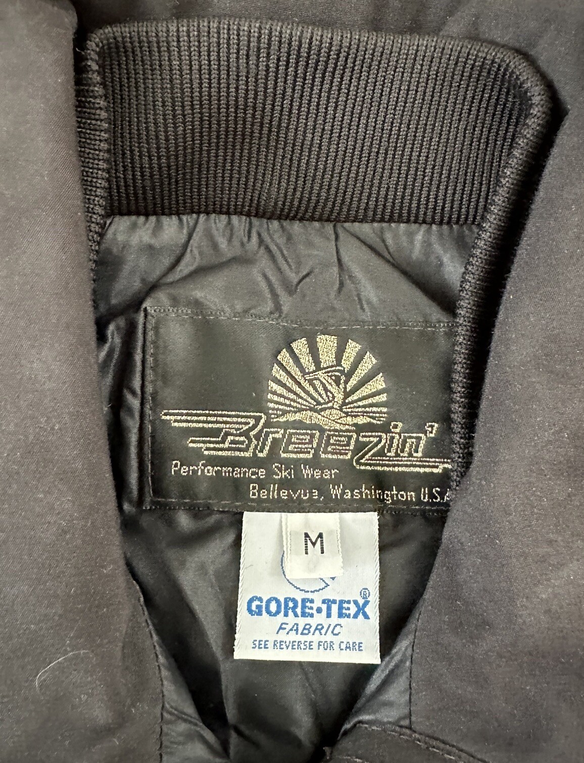 Vintage 80s Breezin’ Black Gore-Tex Medium Insulated Belted Snow Suit ...