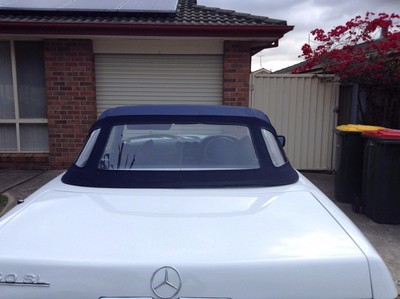 MERCEDES BENZ 107 NEW 1972 - 1989 NAVY BLUE TWILLFAST CLOTH SOFT TOP ...
