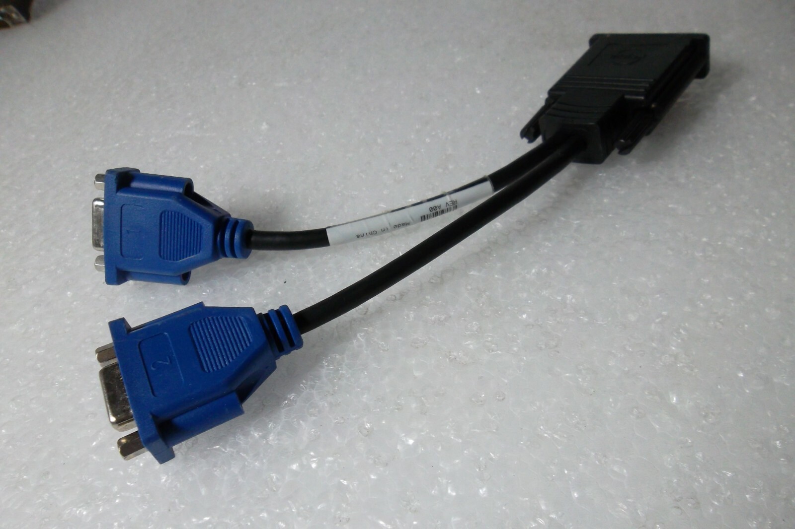 HP Dell Lenovo DMS-59 to Dual VGA Video Monitor Y Splitter Molex Cable ...