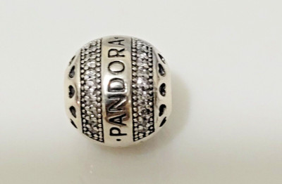 Pandora Logo Round Clip Charm | eBay