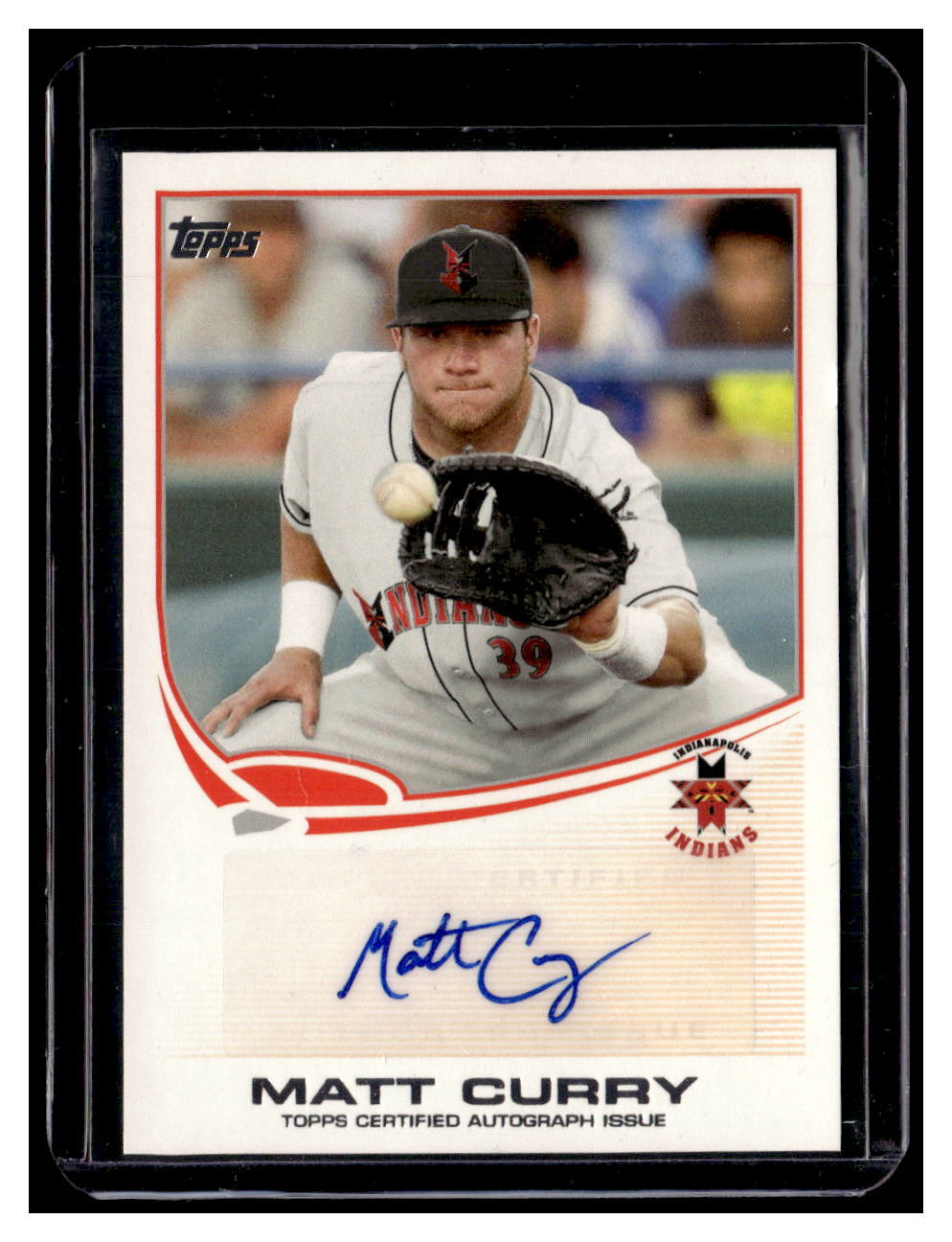 2013 Topps Pro Debut Autograph #MC Matt Curry Auto INDIANS | eBay