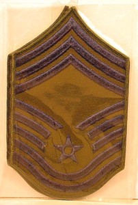 USAF US Air Force Male Chief Master Sergeant Chevrons Stripes Olive ...