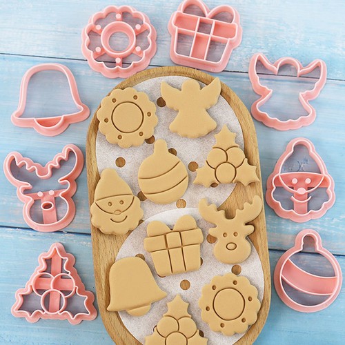 Diy Press Cookie Stamps Molds for Kids Christmas Ball Shaped Cutters ...