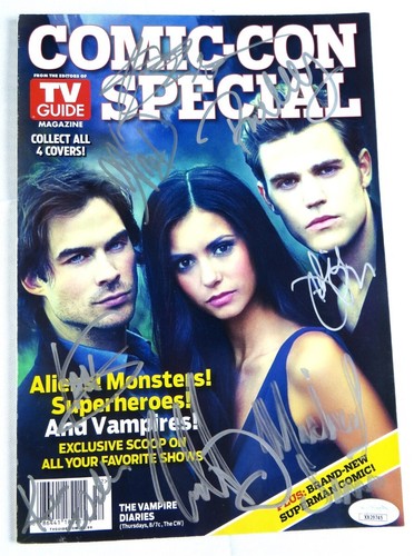 Vampire Diaries Cast Autographed Magazine 10 Autos Somerhalder Plec JSA ...