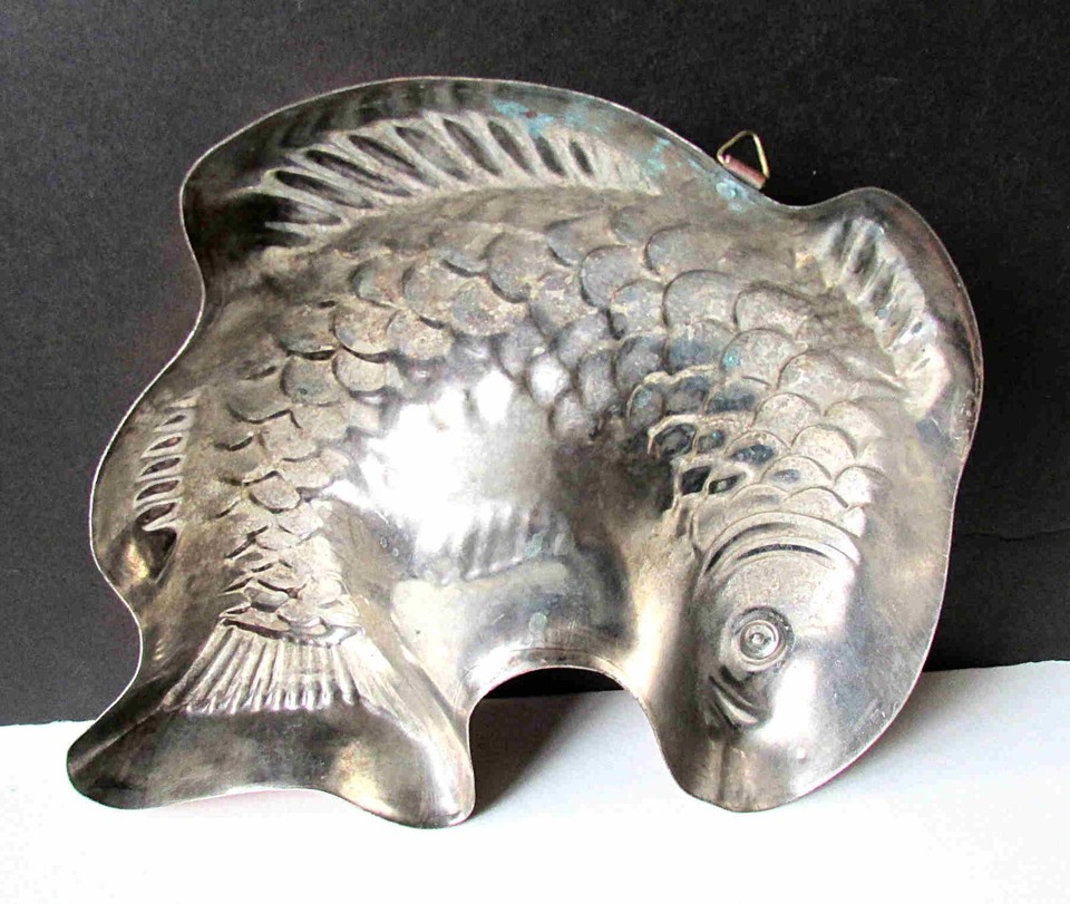 Vintage 1970s Copper Fish Jello Cake Mold Decor Made in Portugal 10x8 ...
