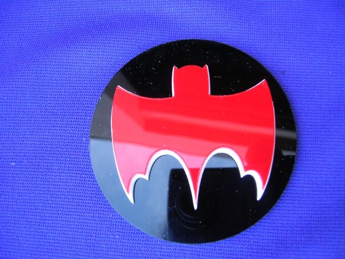 BATMAN 3D ART sign new emblems Movies 3-D wheels Barris comic Batmobile ...