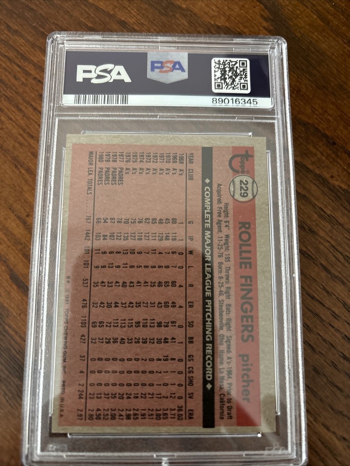 1981 Topps - Rollie Fingers #229 | eBay